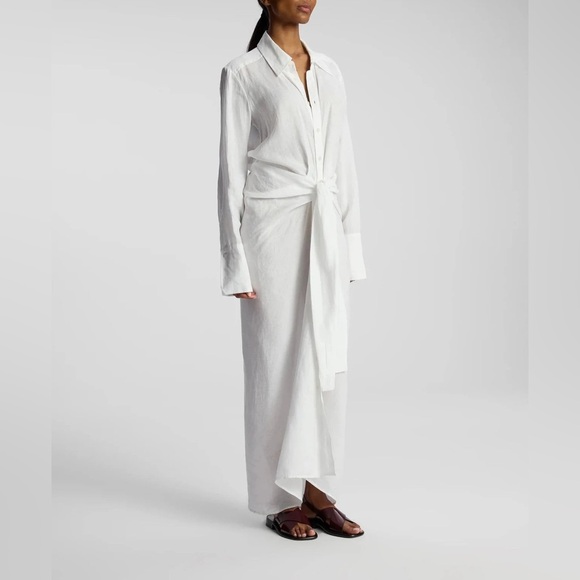 A.L.C. | Dresses | Alc Carson Linen Dress White | Poshmark